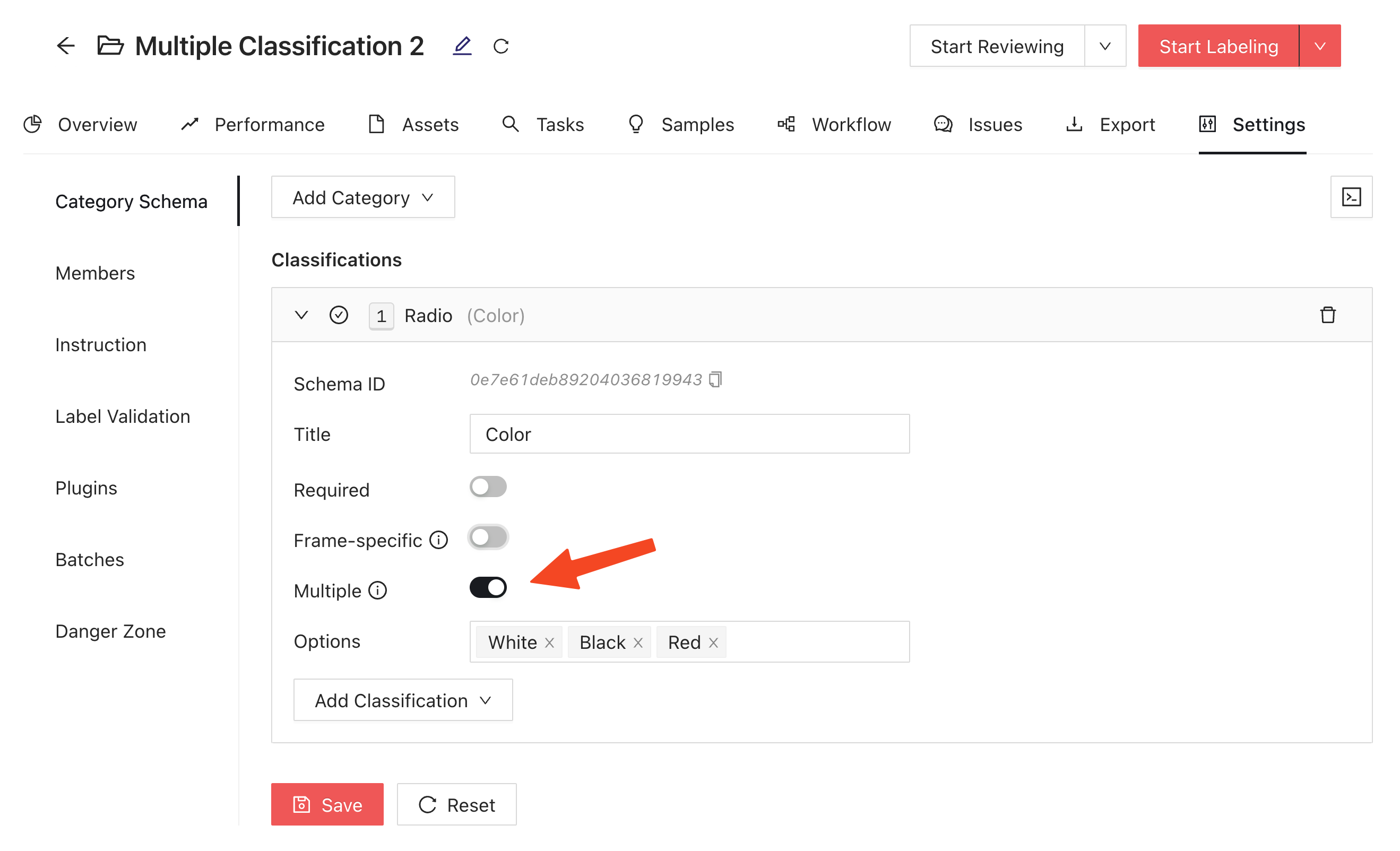 Multiple Classification - Ango Hub Docs